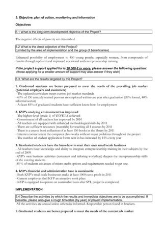 2009 project plan_kyp_rev | PDF | Business Administration | Business