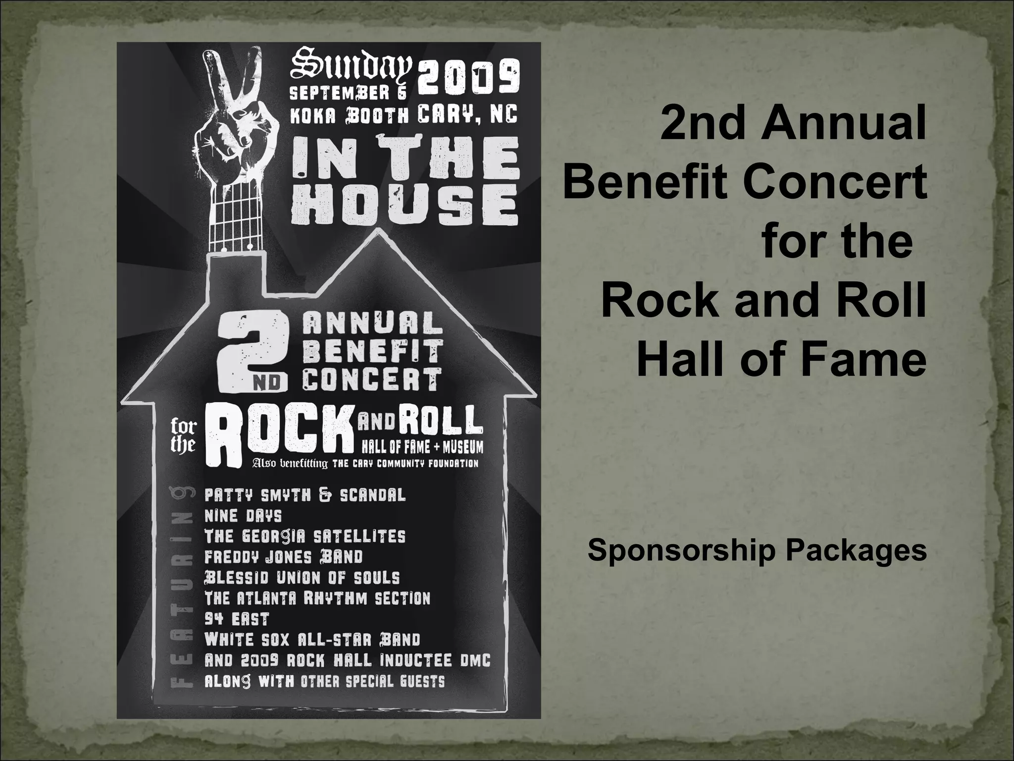 Rock Hall Concert Sponsorship Deck | PPT