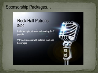 Rock Hall Concert Sponsorship Deck | PPT
