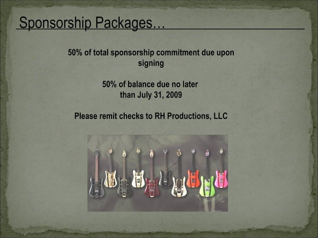 Rock Hall Concert Sponsorship Deck | PPT