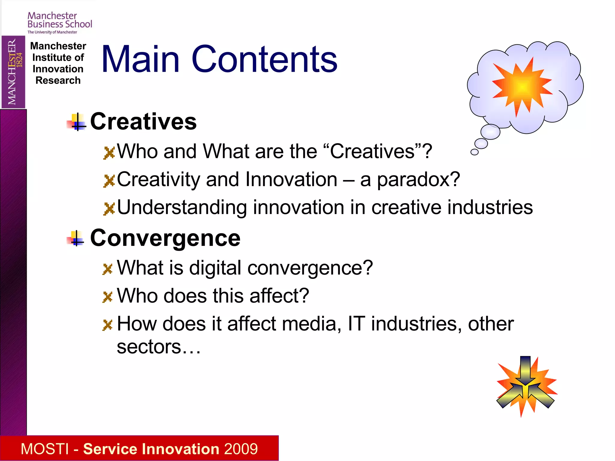 Creative industries, Innovation, and Digital Convergence | PPT
