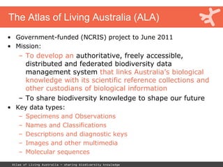 Building the Atlas of Living Australia | PPT