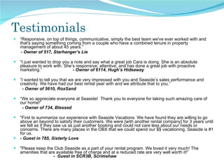 2009 Seaside Vacations | PPT