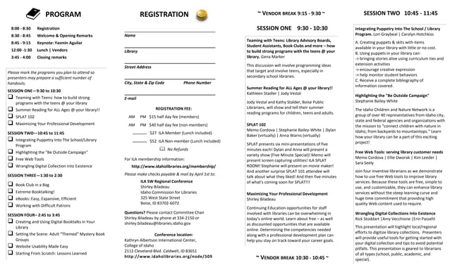 2009 SWILA Brochure | PPT