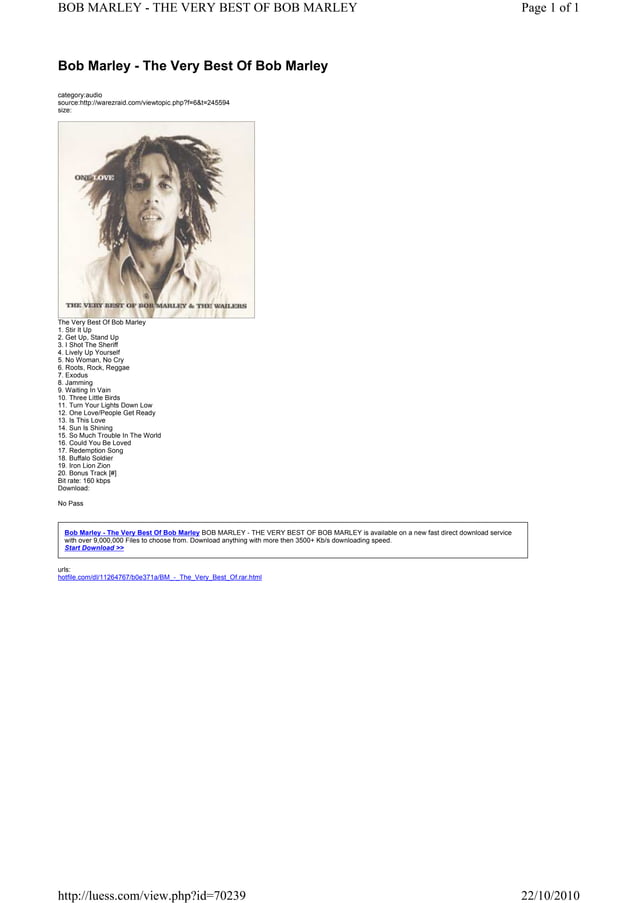 2009 the very best of bob marley & the wailers | PDF