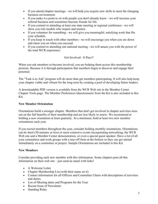 WCR Member Recruitment & Retention Kit | DOC