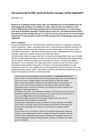 Wordt de facility manager rechts ingehaald? | PDF