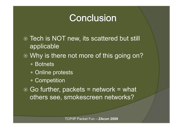 Fun with TCP Packets | PPT