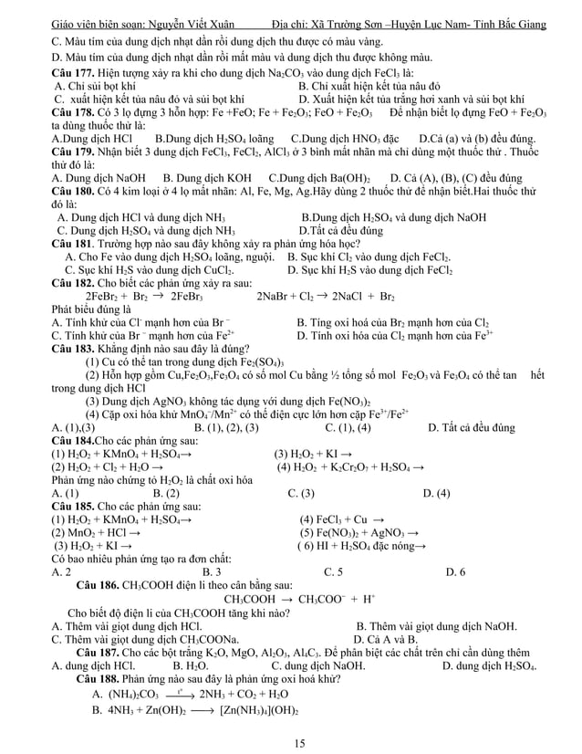 200 cau hoi ly thuyet vo co tong hop ltdh | PDF