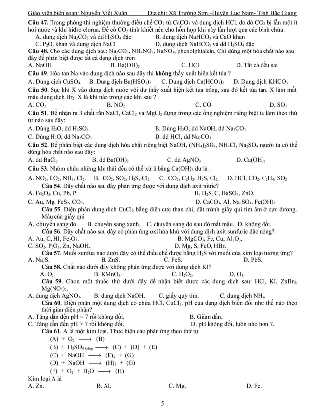 200 cau hoi ly thuyet vo co tong hop ltdh | DOC