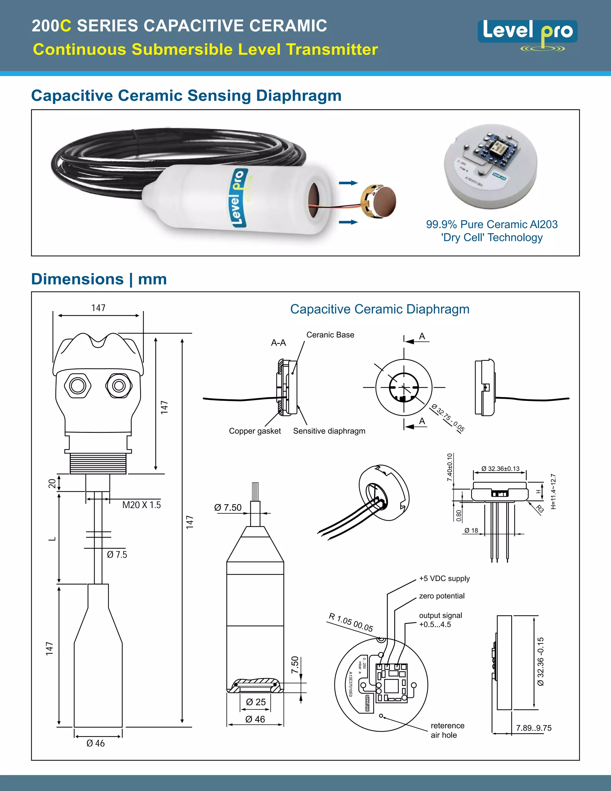 200 c Submersible Level Sensor | PDF