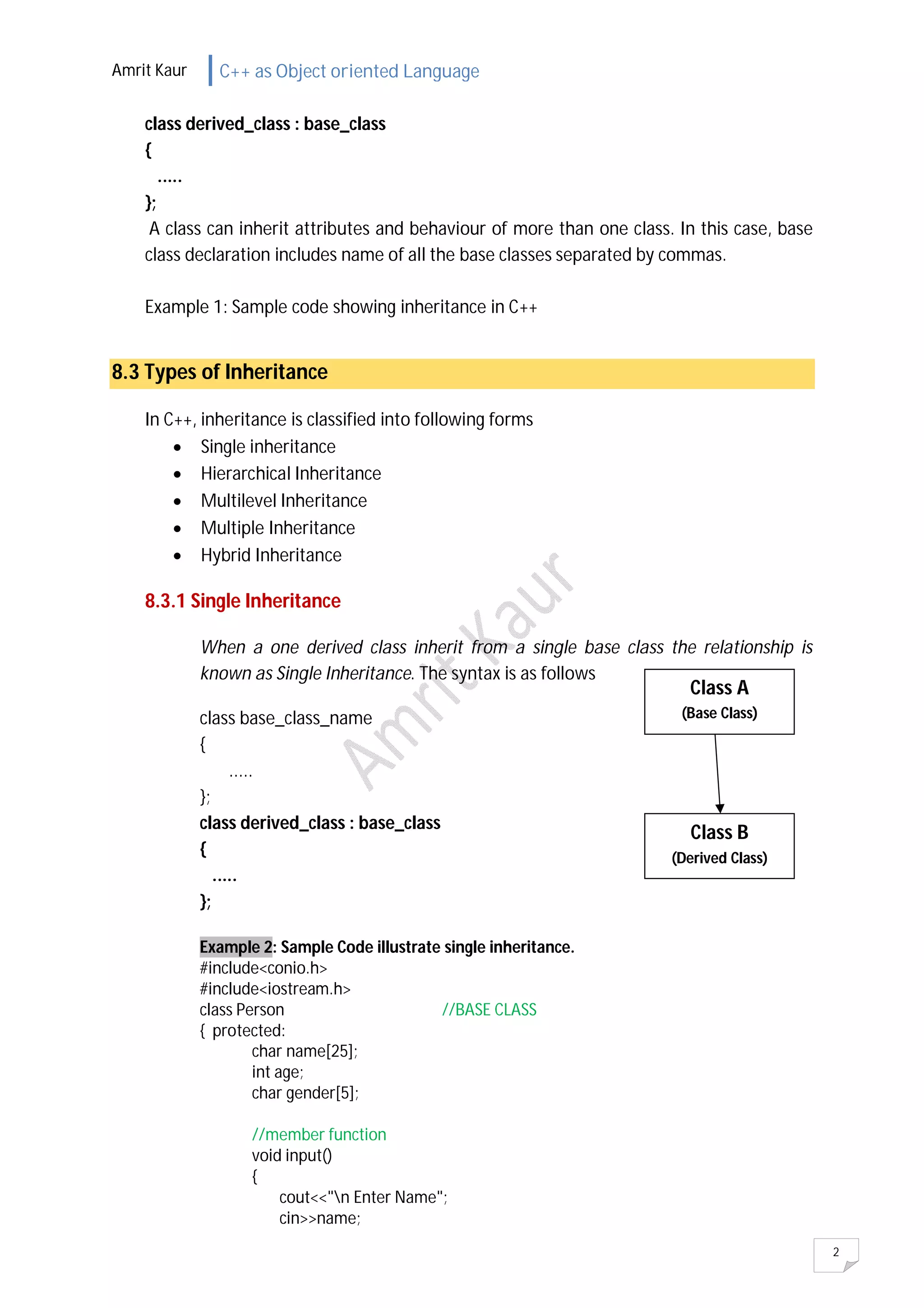 Chapter 8 Inheritance | PDF