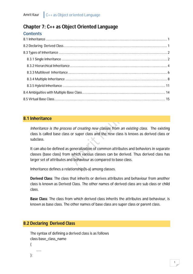 Chapter 8 Inheritance | PDF | Programming Languages | Computing