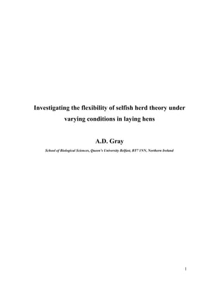 Investigating the flexibility of selfish herd theory under varying ...