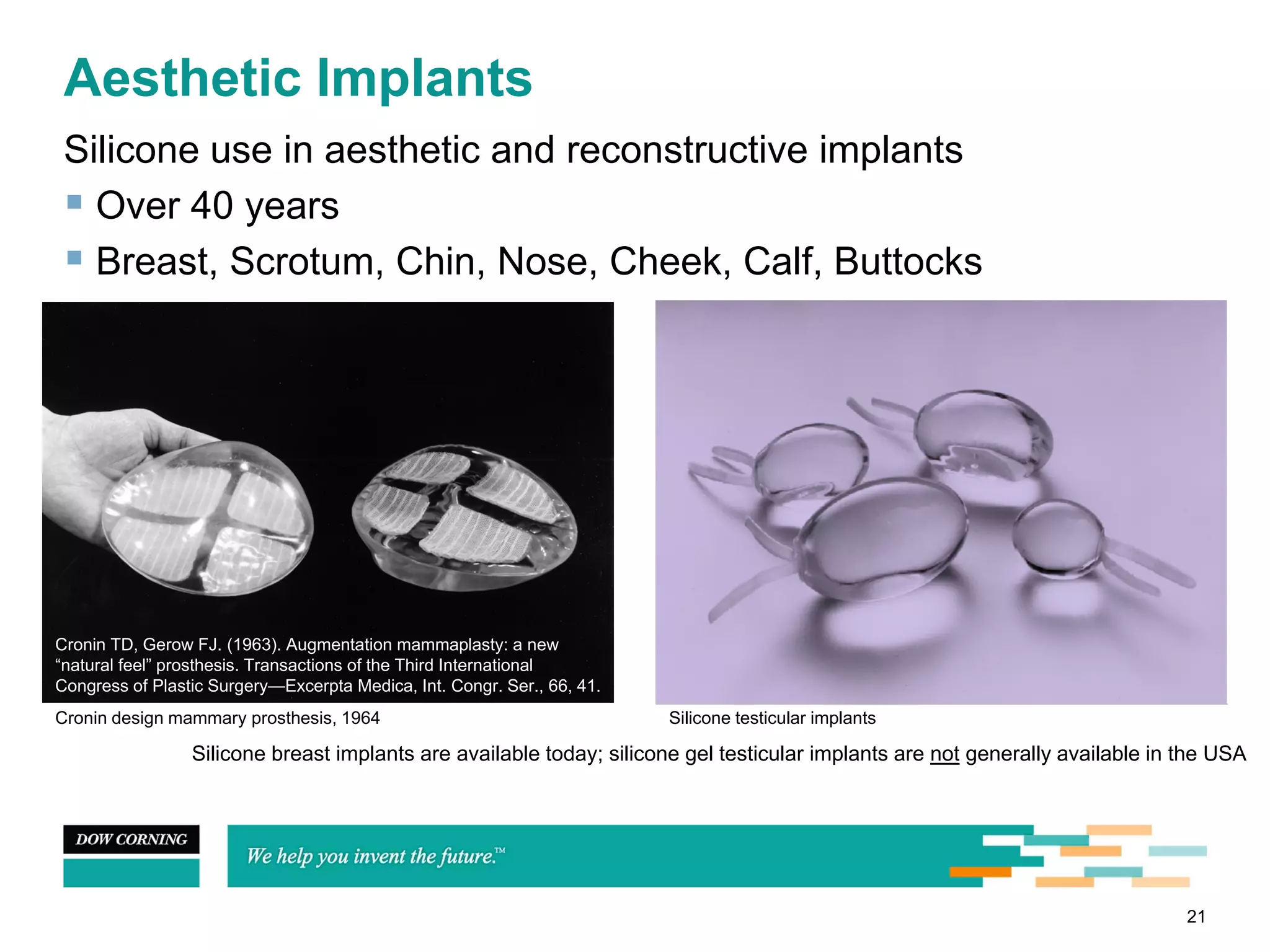 Silicone Biomaterial Applications: Past, Present and Future | PDF