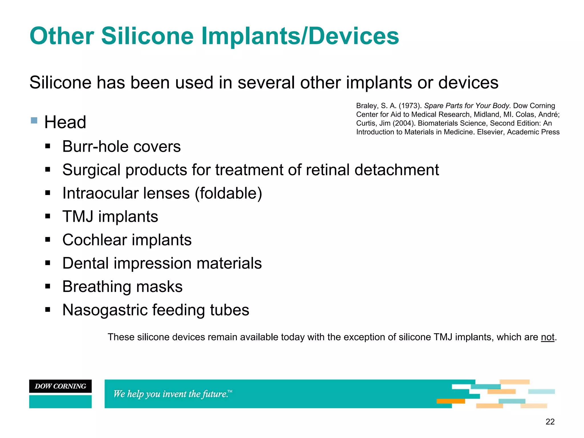 Silicone Biomaterial Applications: Past, Present and Future | PDF
