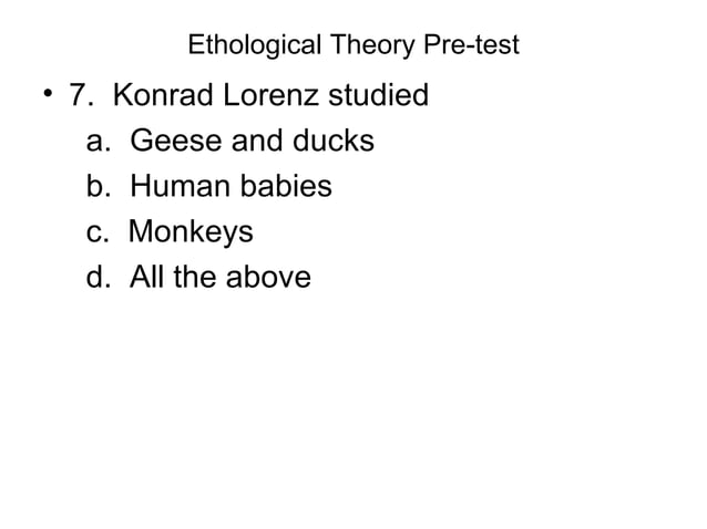200 ethological %20%20_pretest0 | PPT