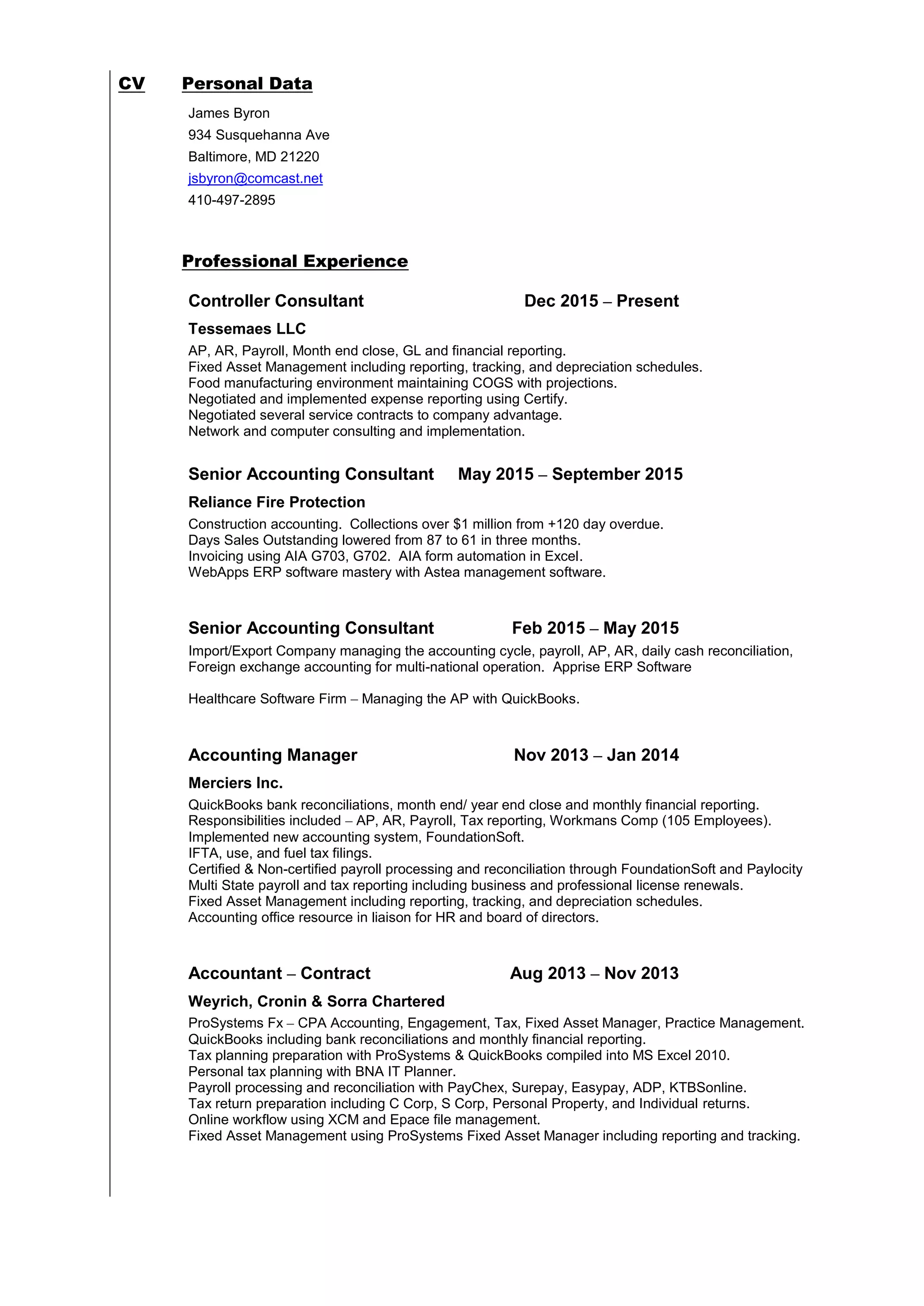 Byron CV | PDF