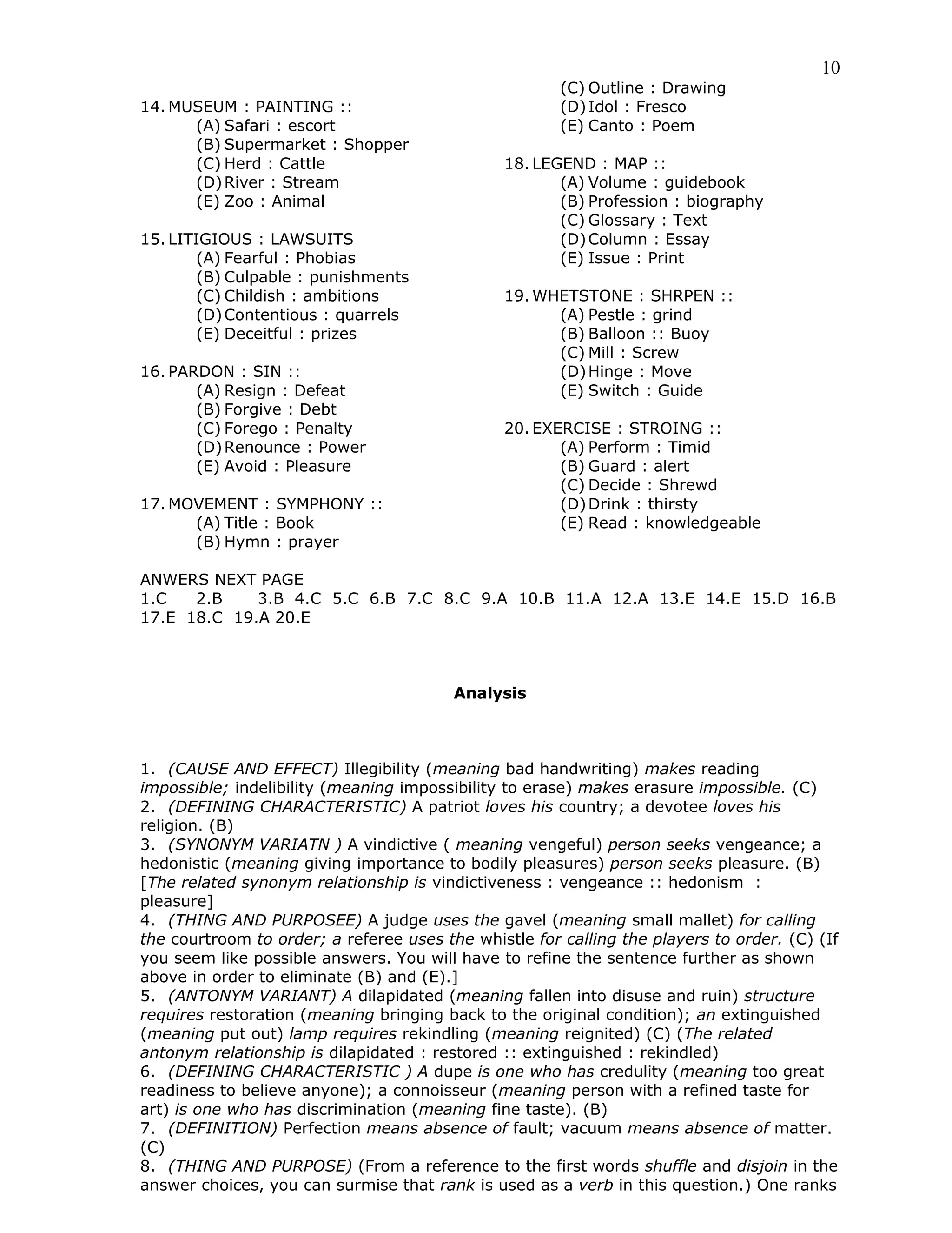 200 important analogies | DOC