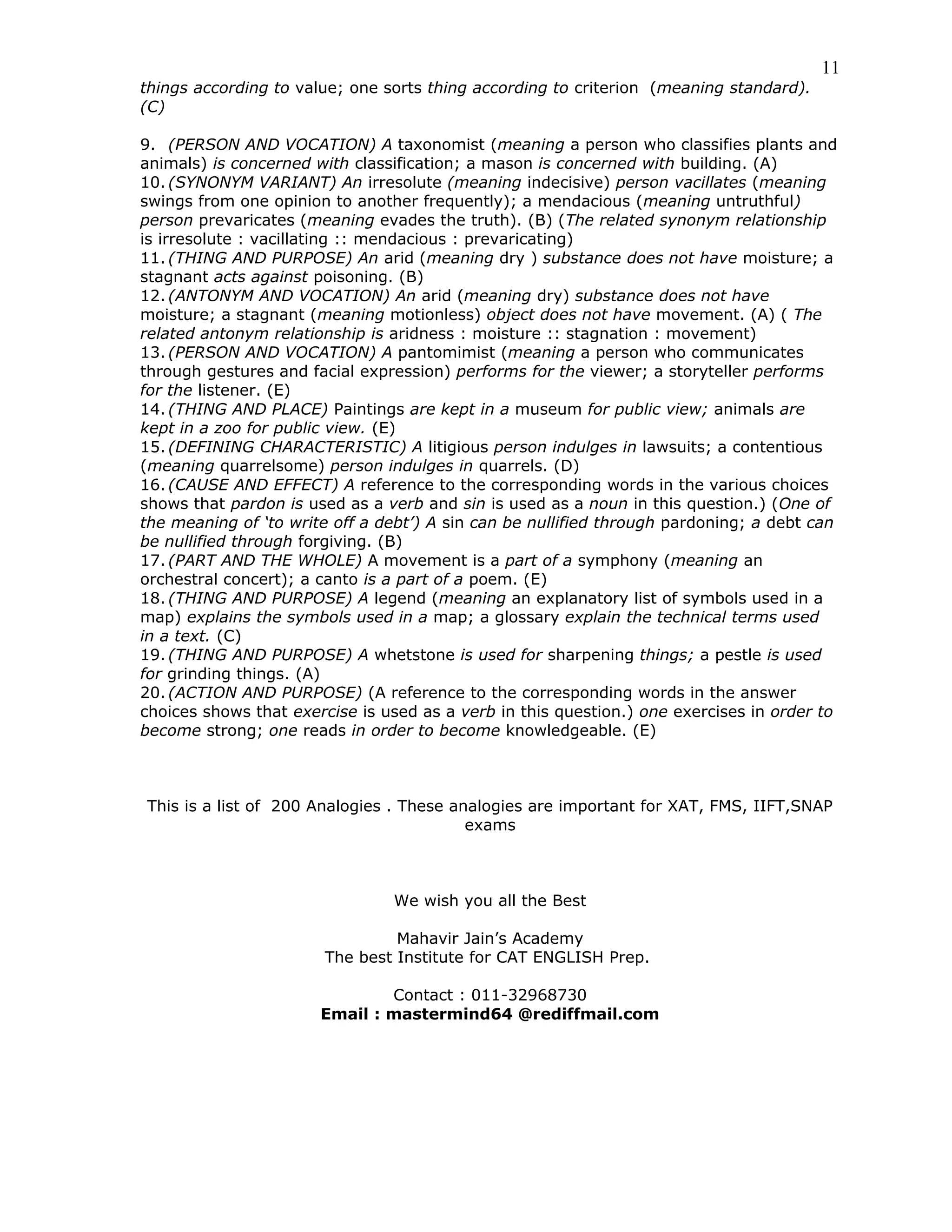 200 important analogies | DOC