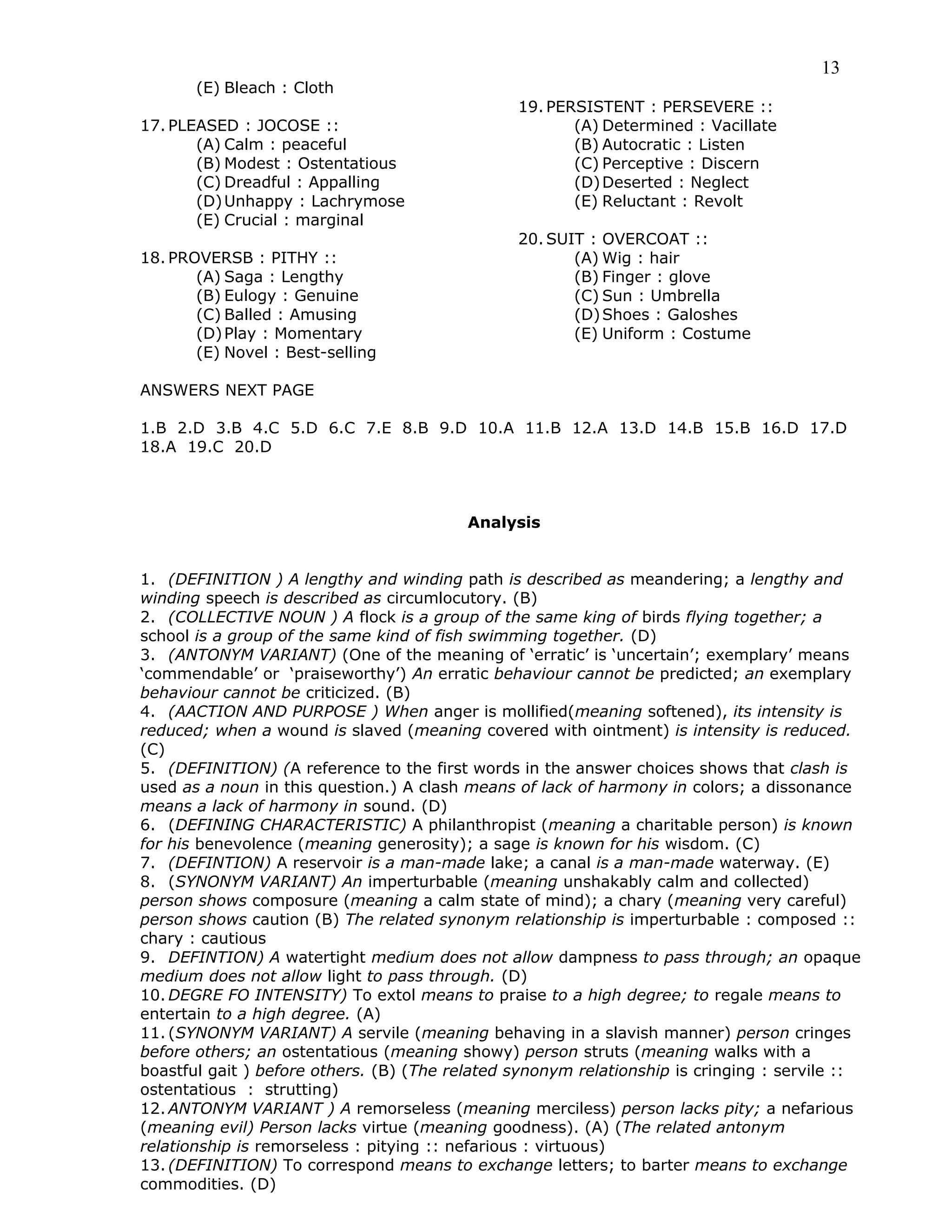 200 important analogies | DOC