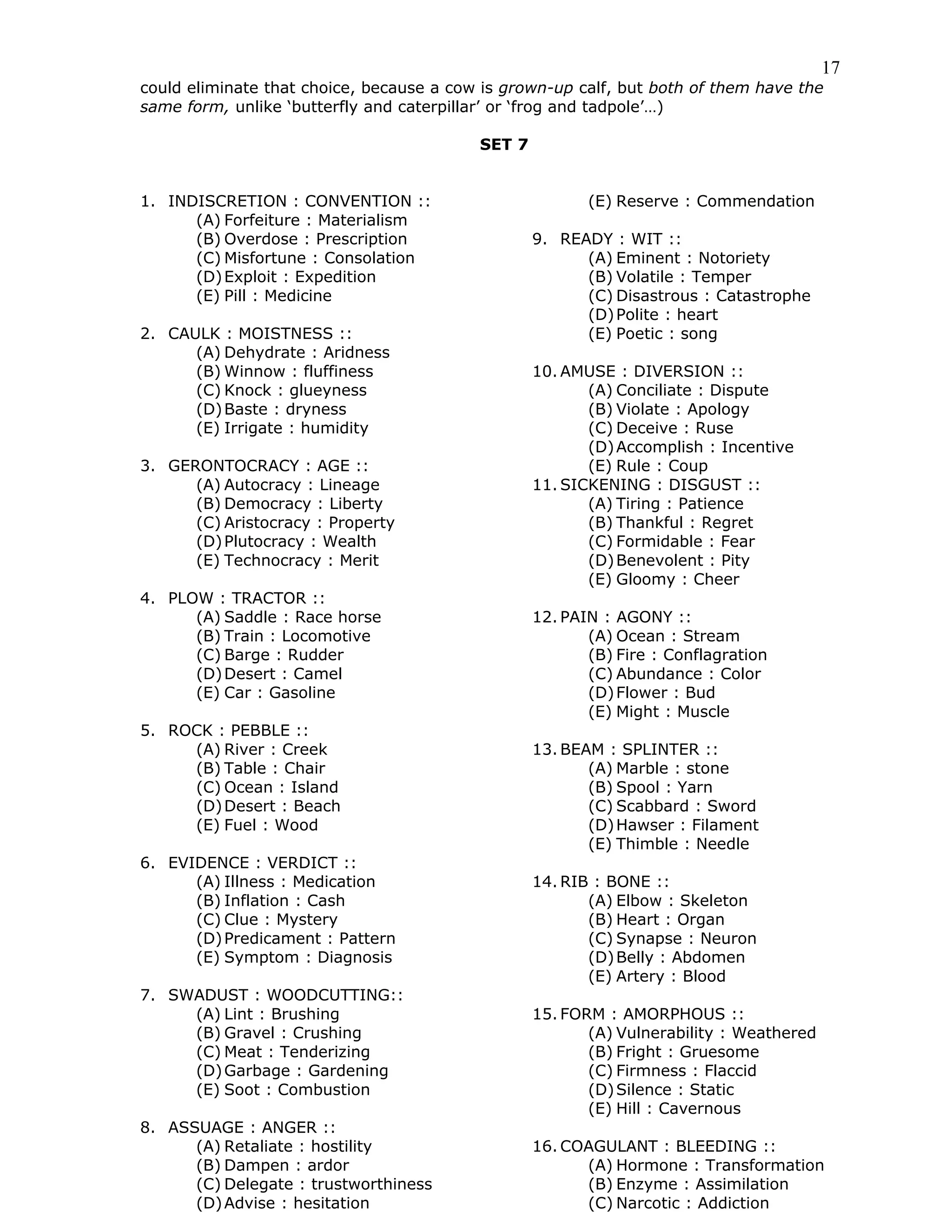 200 important analogies | DOC