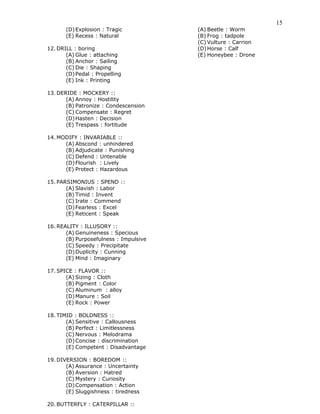 200 important analogies | DOC