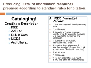Organization and Representation of Information | PPTX