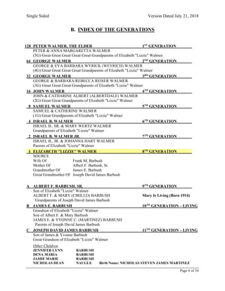 200 Reverse Order Ahnentafel Report - Peter to Lizzie to 12th ...