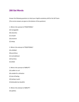 200 Sat Words | PDF