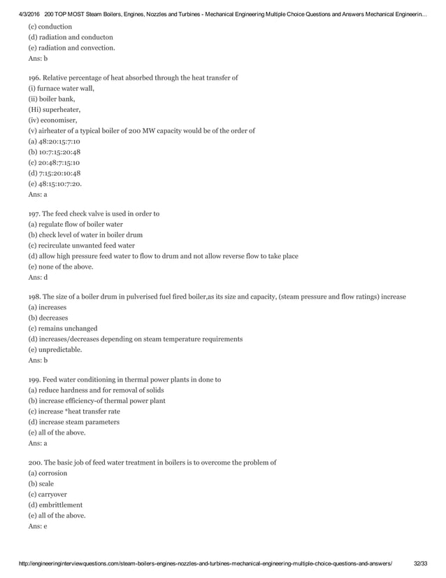 200 top most steam boilers, engines, nozzles and turbines mechanical engineering multiple choice ...