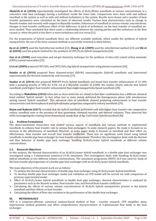 Use of Hybrid Nanofluid to Increase Heat Transfer Performance of Double ...
