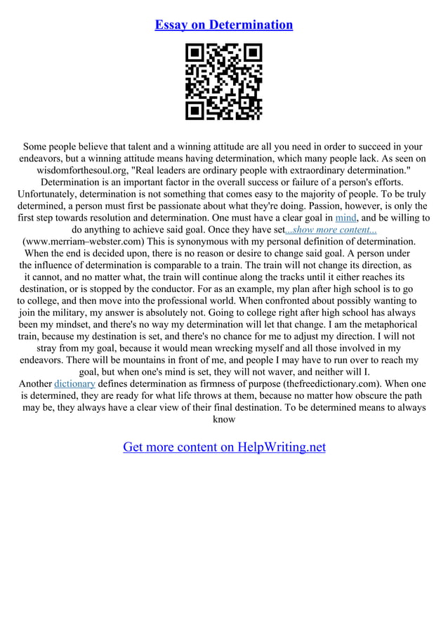 200 Word Essay Example | PDF