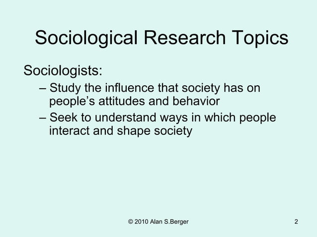 201.04 sociological research methods | PPT | Science