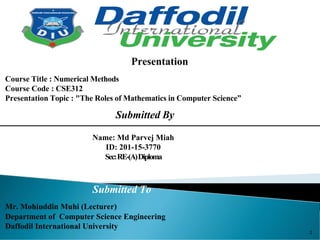 The Roles of Mathematics in Computer Science | PDF | Computing ...