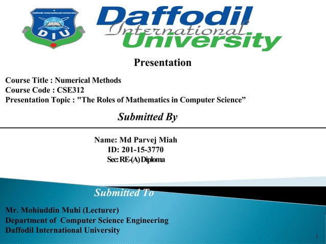 The Roles of Mathematics in Computer Science | PDF | Computing ...