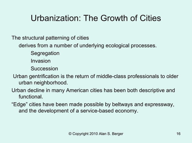 201.07 population, ecology, urbanization | PPT