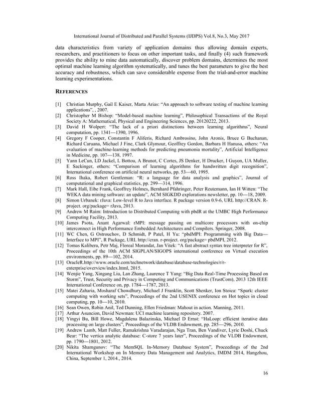 SEAMLESS AUTOMATION AND INTEGRATION OF MACHINE LEARNING CAPABILITIES FOR BIG DATA ANALYTICS ...