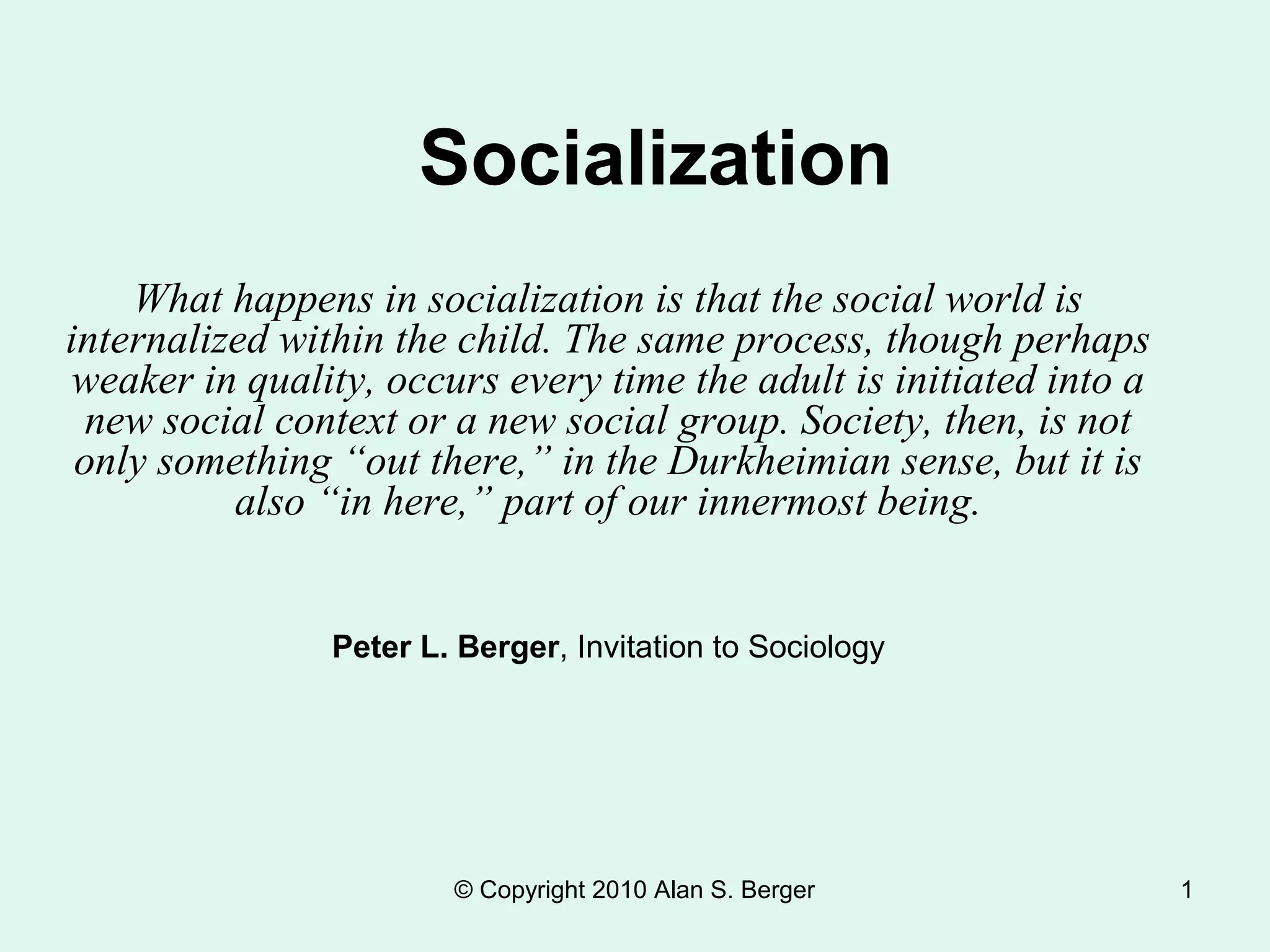 socialization | PPT