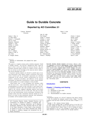 201.2 r 92 - guide to durable concrete | PDF