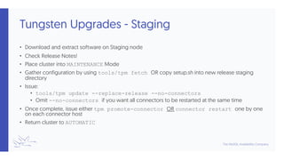 Training Slides: 201 - Intermediate - Tungsten Cluster Maintenance | PPT