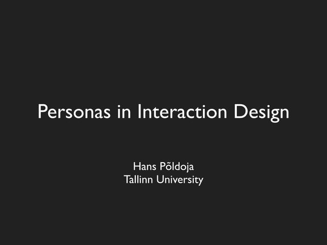 Personas in Interaction Design | PDF