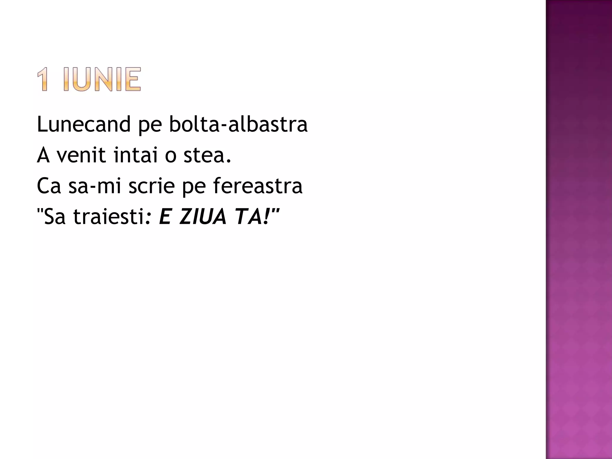 Activitati in imagini - 1 iunie | PPT
