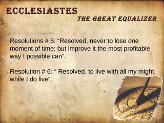 The Great Equalizer | PPT