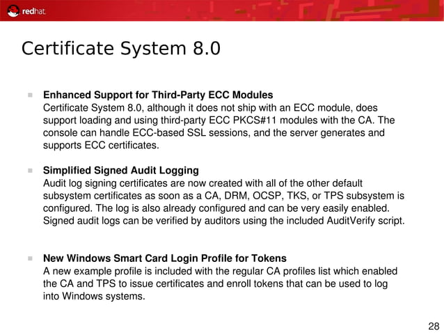 2010-03-30 Red Hat Identity Management, Certificate System Technical ...