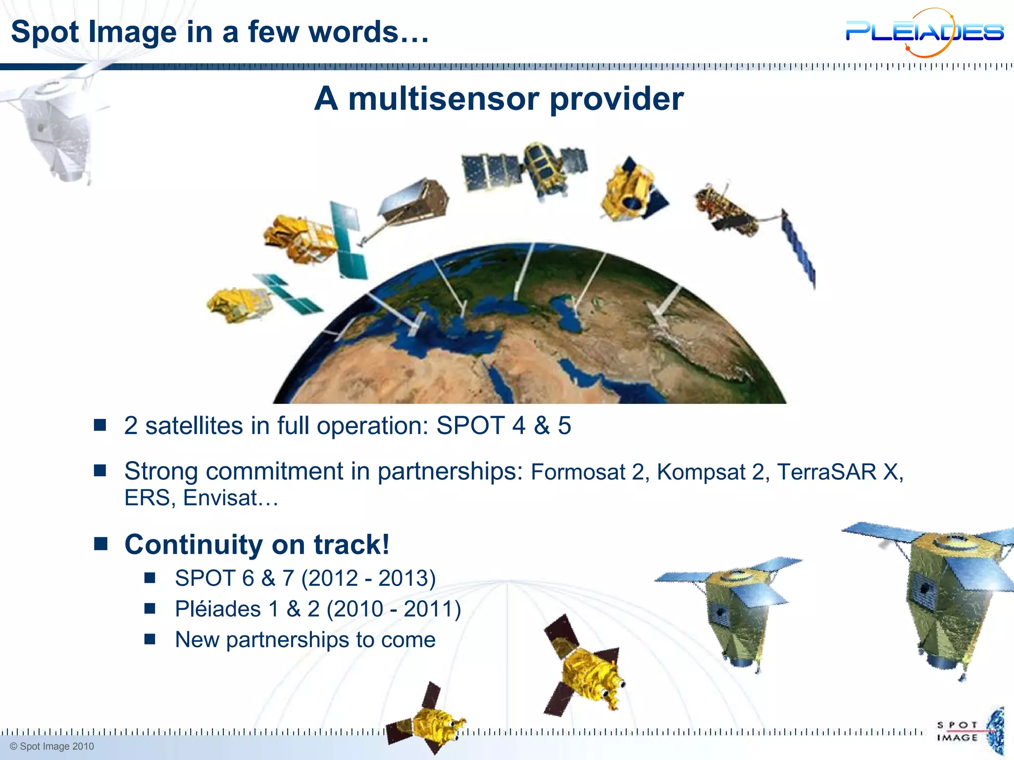 Pleiades - satellite imagery - very high resolution | PPT