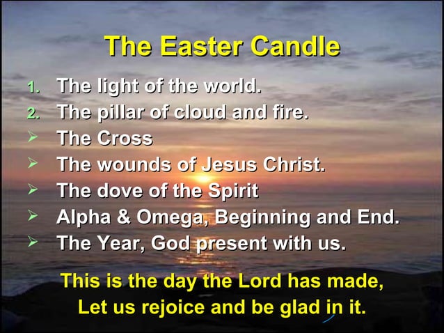 Easter Candle Prayers | PPT