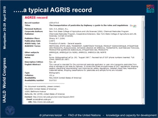 AGRIS - From a bibliographical database to a Web data service on ...
