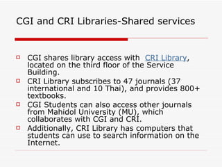 2010 05-18 part1 1 cgi library orientation | PPT