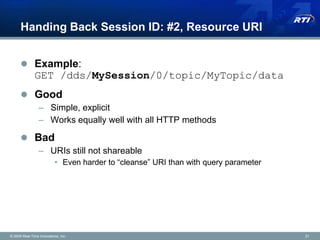 Mapping the RESTful Programming Model to the DDS Data-Centric Model | PPT